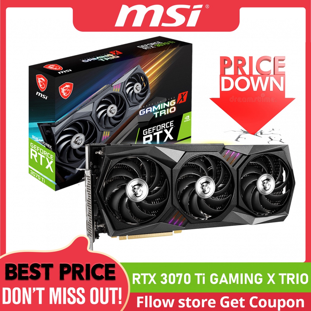 GDDR6X MSI GeForce RTX 3070 Ti GAMING X TRIO RTX3070 Placa De Vídeo SUPRIM X 8G Gráfica GDDR6X ...