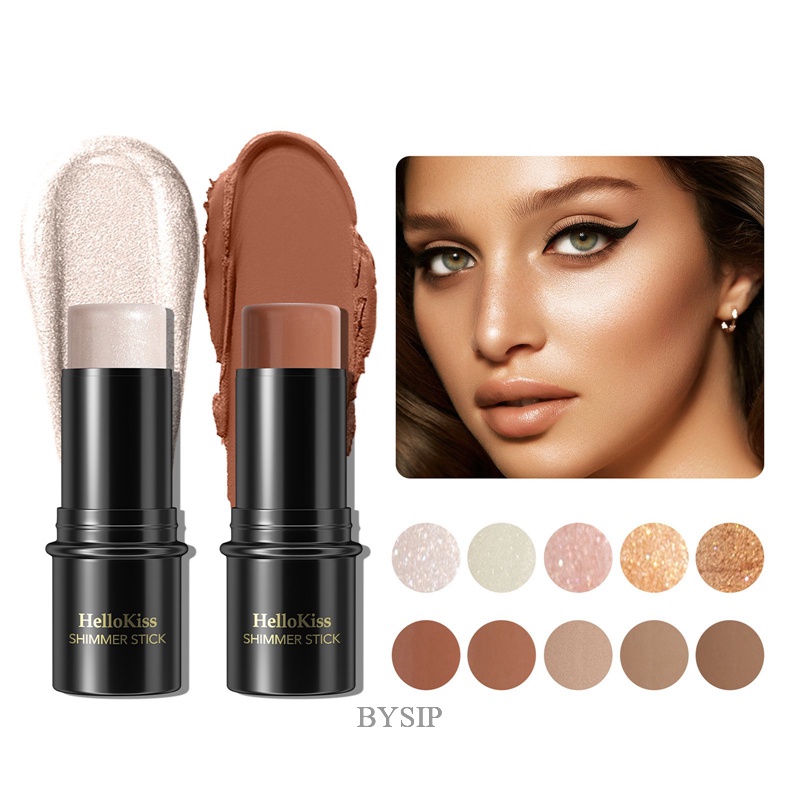 BYSIP Destacador Maquiagem Em Bastão Bronzer Glitter Contorno Para Pó ...