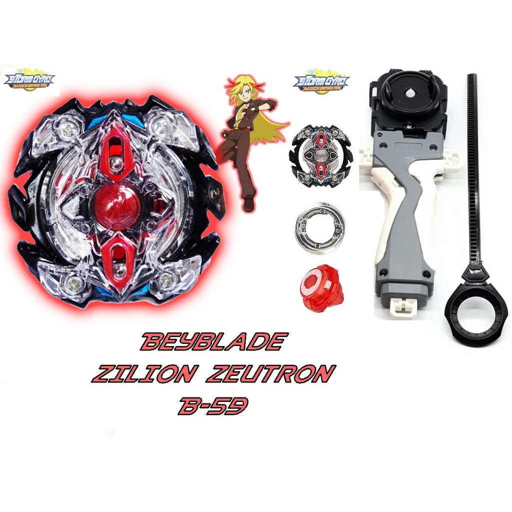 Beyblade Burst Zilion Zeus C/Lançador Grip Beyblader Zac | Shopee Brasil