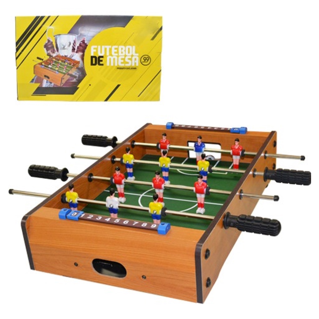 Futebol De Mesa Mini Jogo Pebolim Infantil Toto Pimbolim Brinquedo de ...