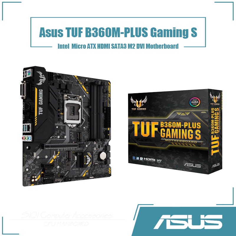 Placa-Mãe Asus TUF B360M-PLUS Gaming S LGA1151 4x DDR4 Max 64GB RAM ...