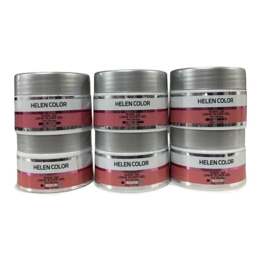 Gel Helen Color C/ 3 Unidades Unhas Acrygel E Fibra | Shopee Brasil