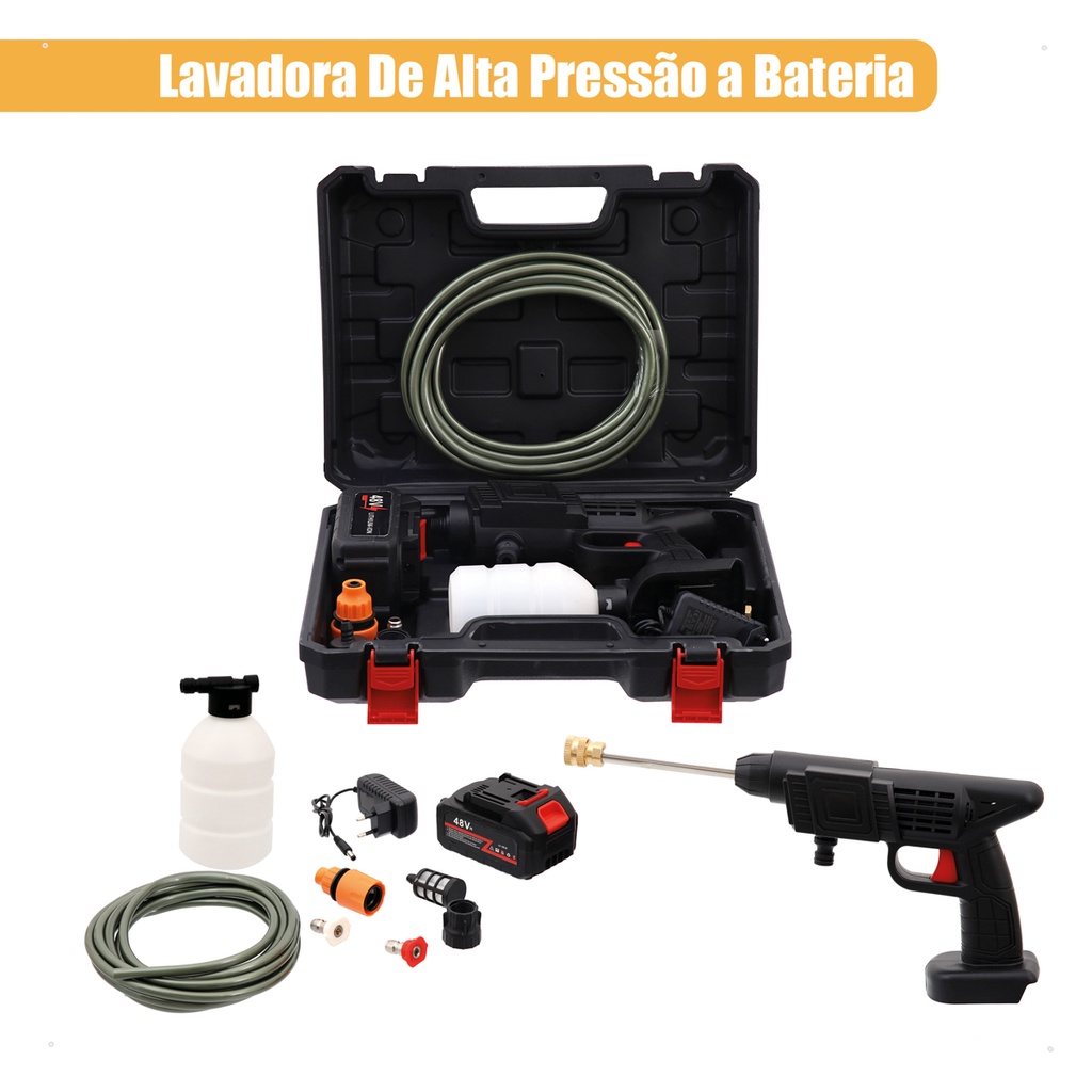 Lava Jato Profissional De Alta Pressão Sem Fio Recarregável | Shopee Brasil