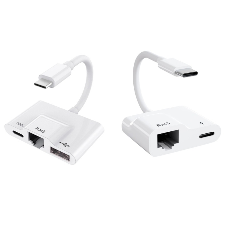 XI Adaptador USB TypeC Para RJ45 Ethernet USBC OTG Conector PD60W ...
