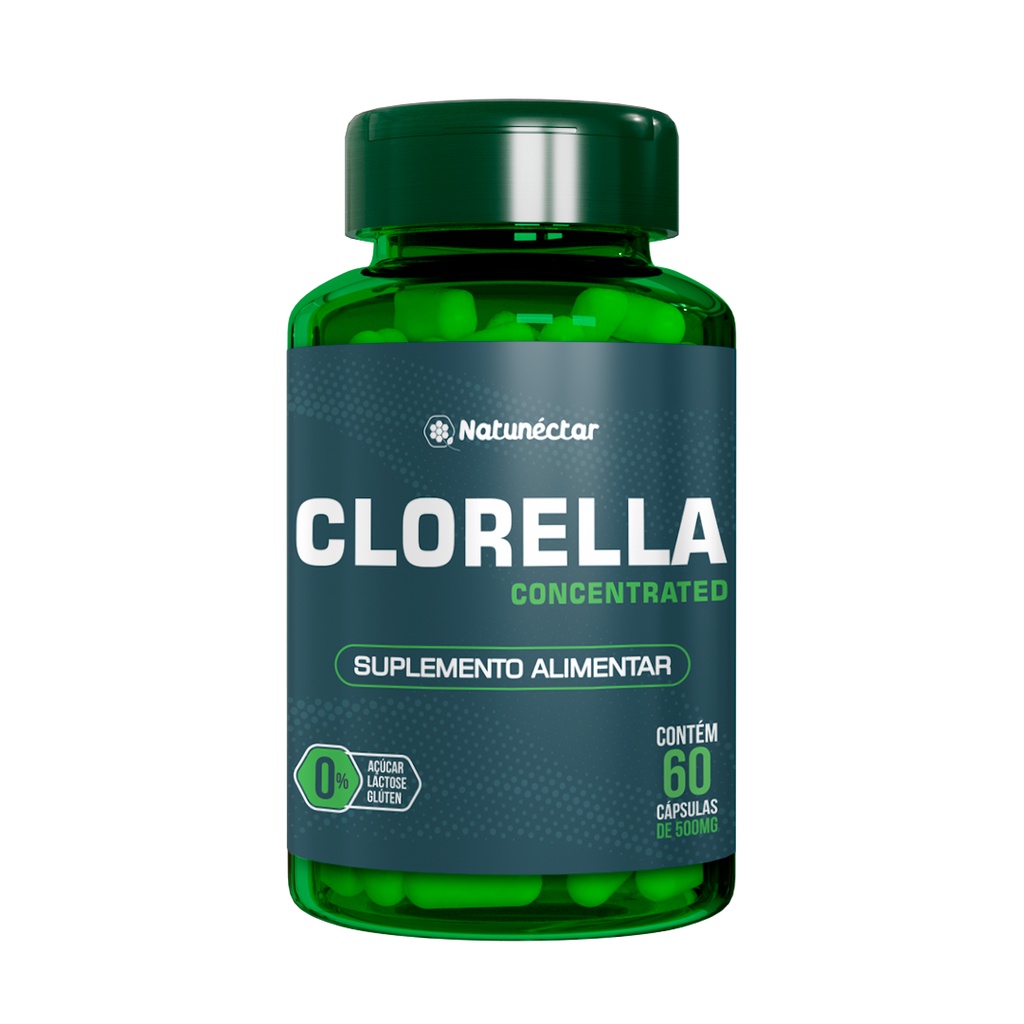Clorella 500mg 60 Cápsulas Natunectar - Suplemento Clorela | Shopee Brasil