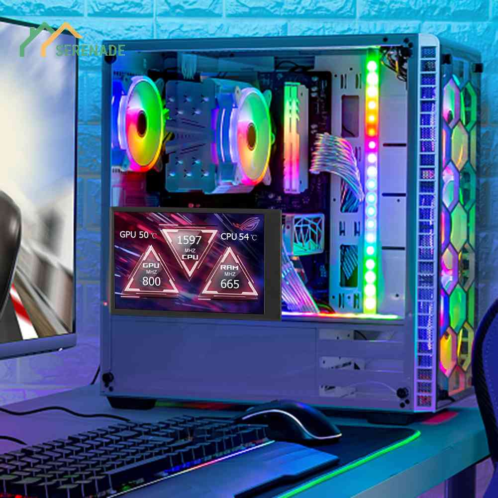 Tela LCD IPS AIDA64 Dual Type-C De 3,5 Polegadas Para PC Computadores ...