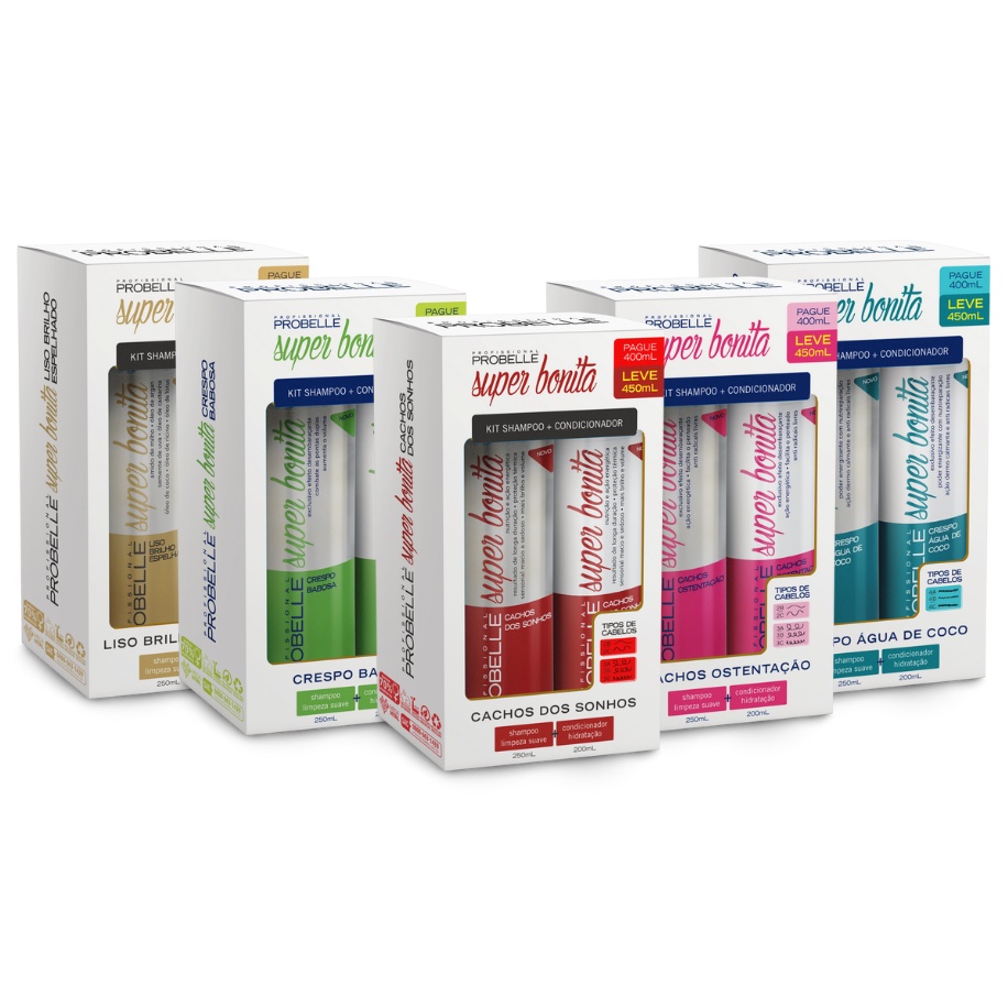 Kit Shampoo 250ml + Cond 250ML - PROBELLE | Shopee Brasil
