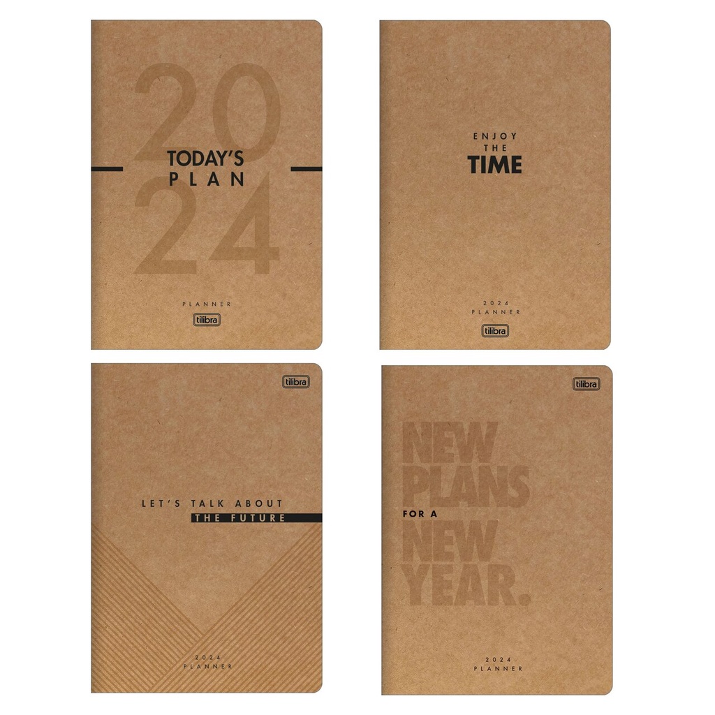 Agenda Planner Grampeada Kraftwork 2024 Tilibra | Shopee Brasil