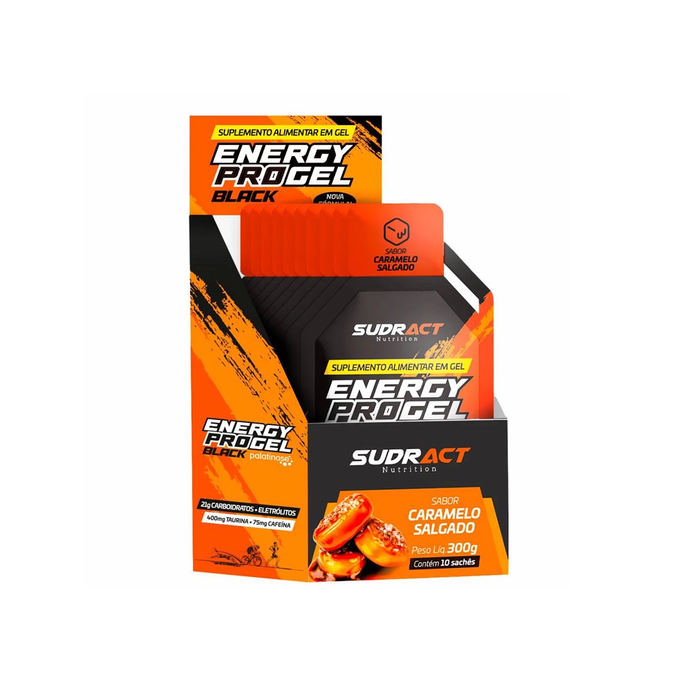 Energy Pro Gel Black Sudract Display c/ 10 sachês de 30g cada - Gel ...