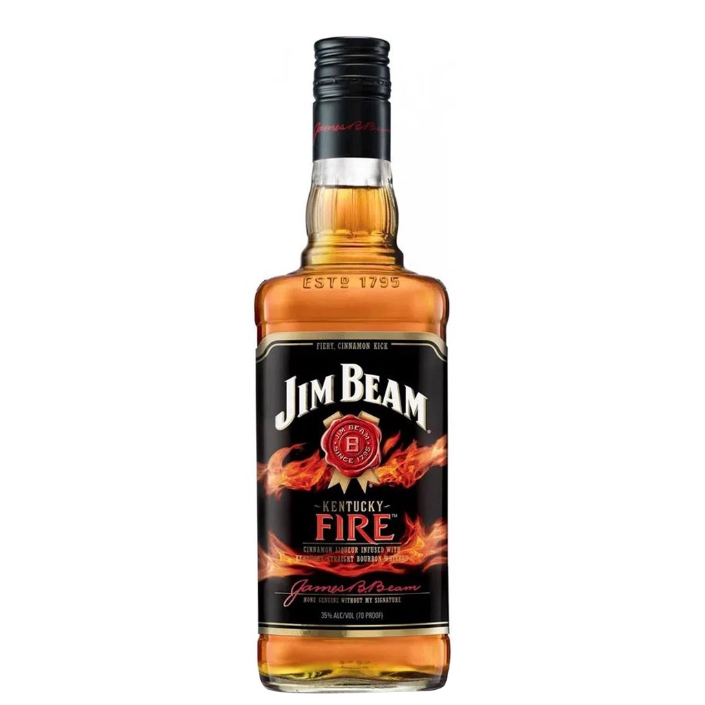 Whisky Jim Beam Fire Bourbon 1l | Shopee Brasil