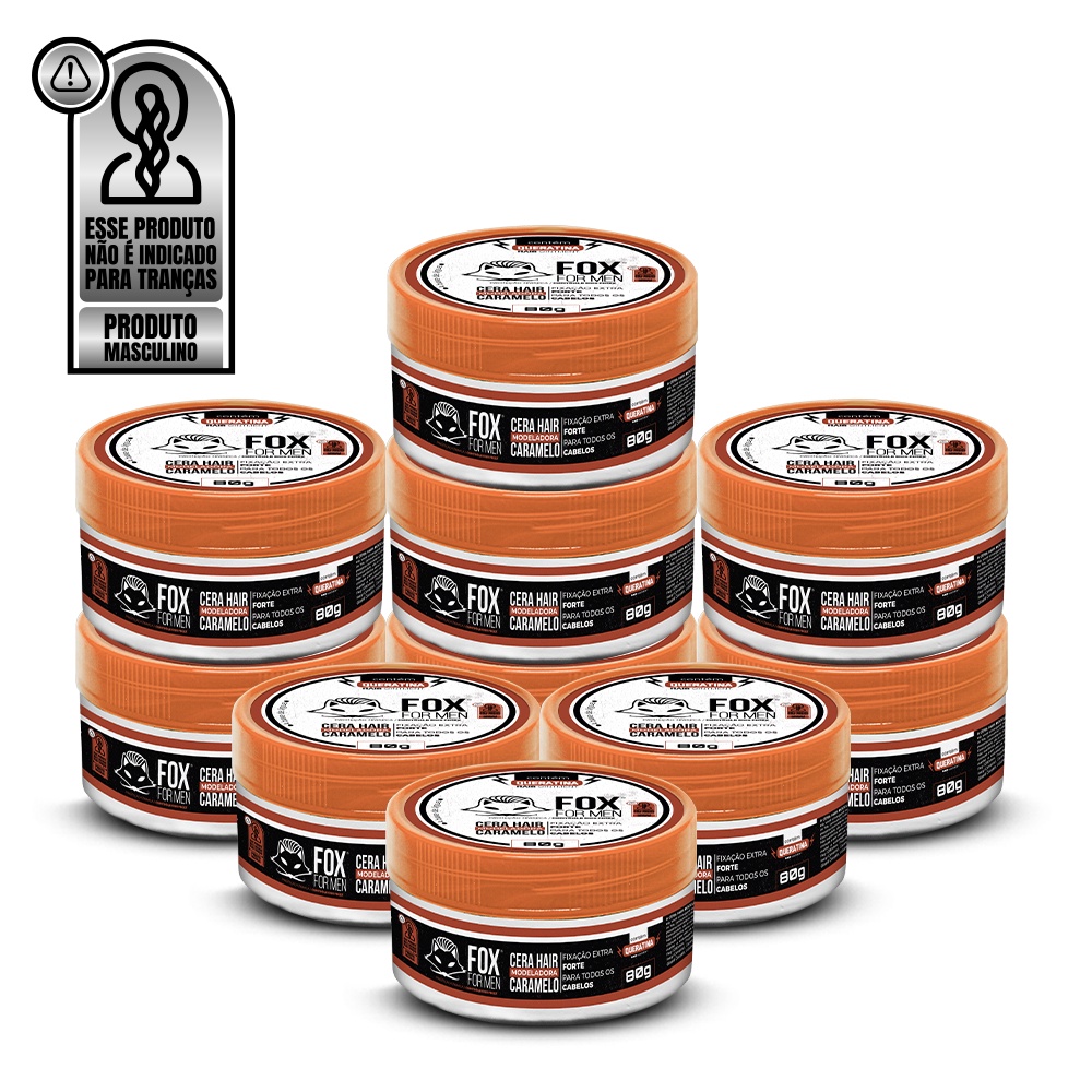 Cera Hair Caramelo 80g - Fox For Men - 36 Unidades | Shopee Brasil