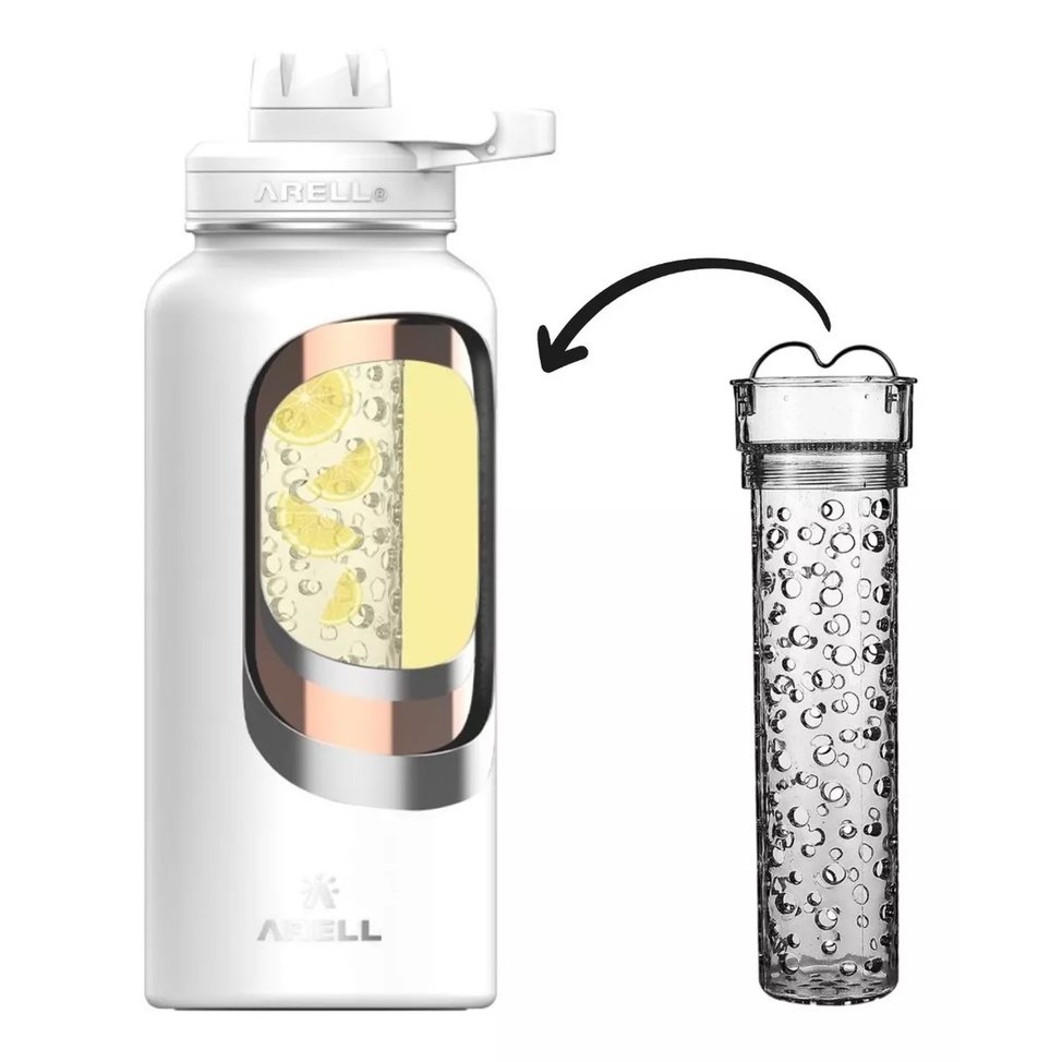 Garrafa Térmica Arell Straw Flask 946ml Com Infusor Acrilico | Shopee ...