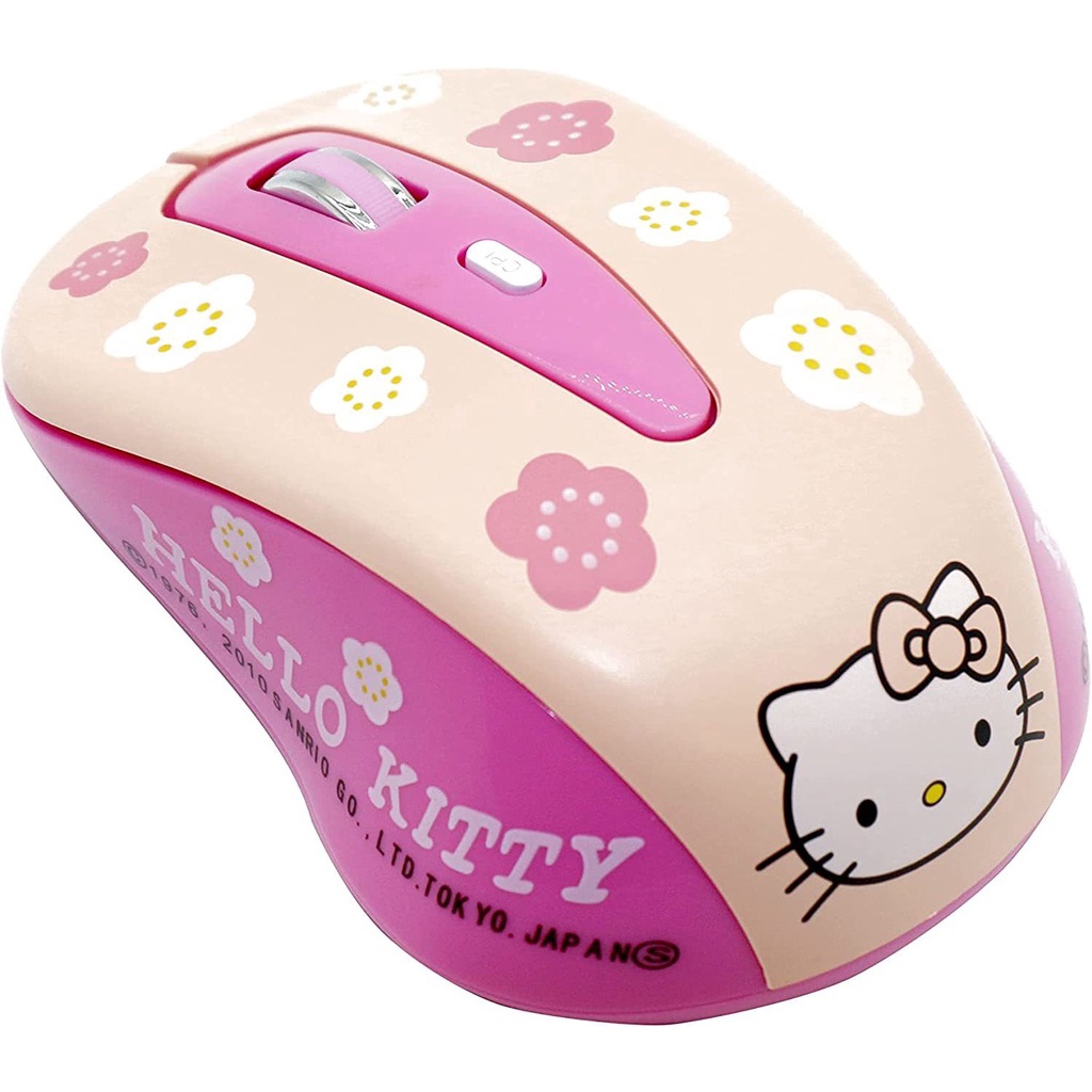 Elec Space Cute Hello Kitty Mouse Sem Fio Silencioso , Rato Rosa Para ...
