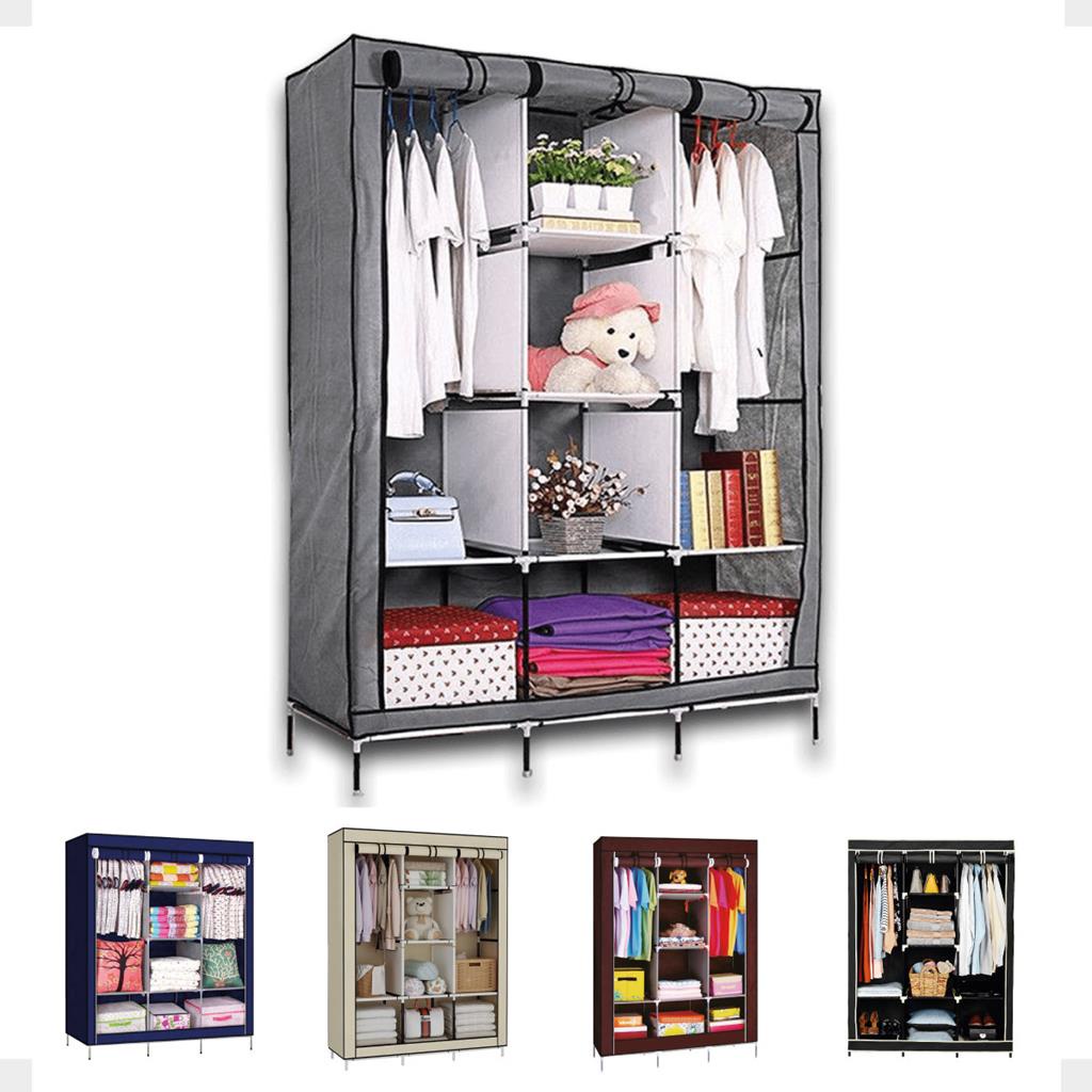 Guarda Roupa portatil Armario cabideiro Multiuso Roupeiro Arara ...