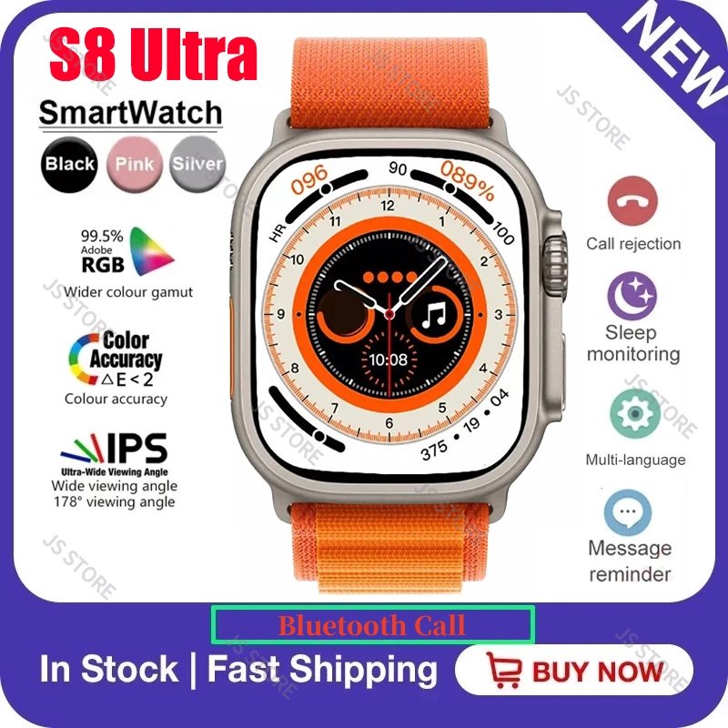 S8 Ultra Series 8 Relógio Inteligente Digital IWO HD Tela Masculino ...