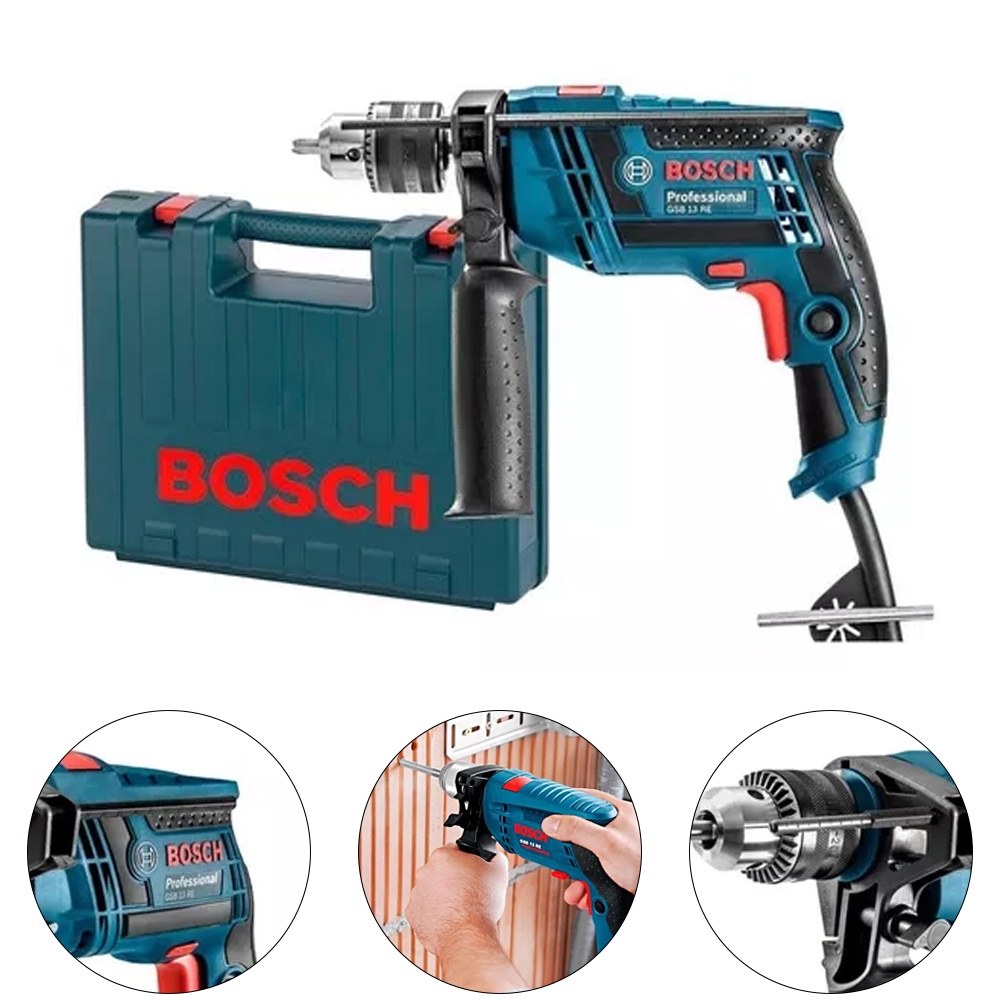 Furadeira de Impacto Profissional 650w Com Maleta - Gsb 13 Re Bosch | Shopee Brasil