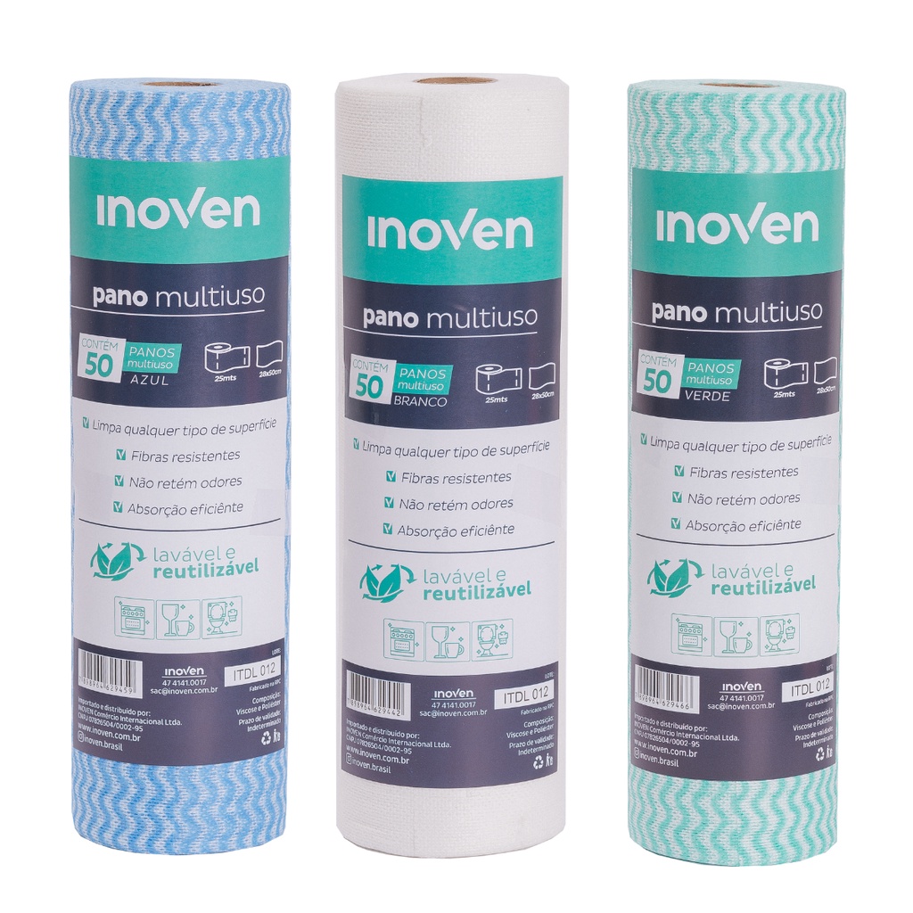 Pano Multiuso Para Limpeza Geral Reutilizável Lavável Inoven | Shopee ...
