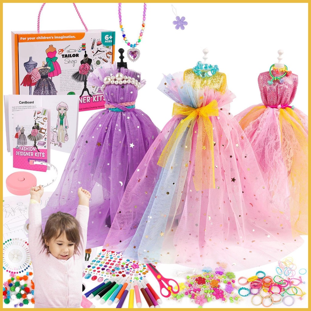 Kit Básico De Design De Moda Para Meninas 309pcs De Costura Bonecas De ...