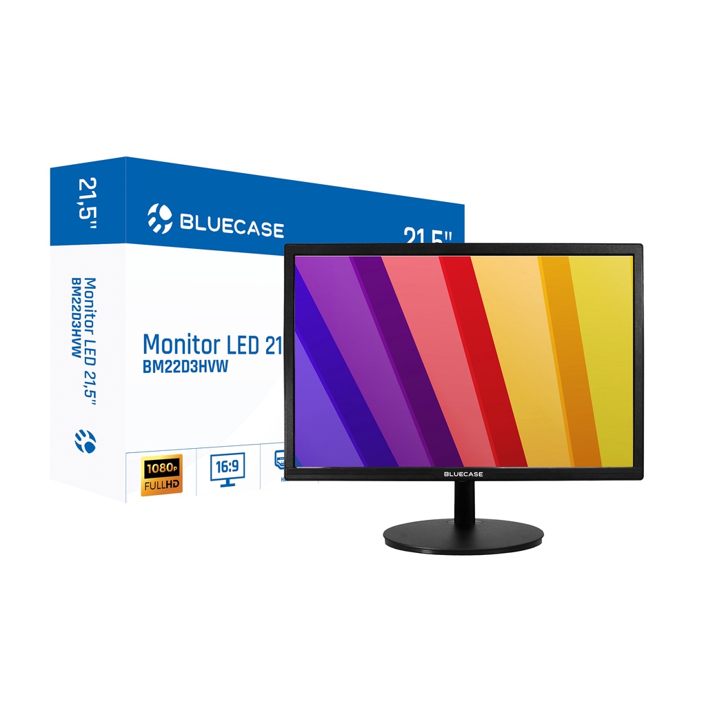 Monitor LED 21,5" Bluecase Full HD HDMI VGA VESA BM22D3HVW | Shopee Brasil
