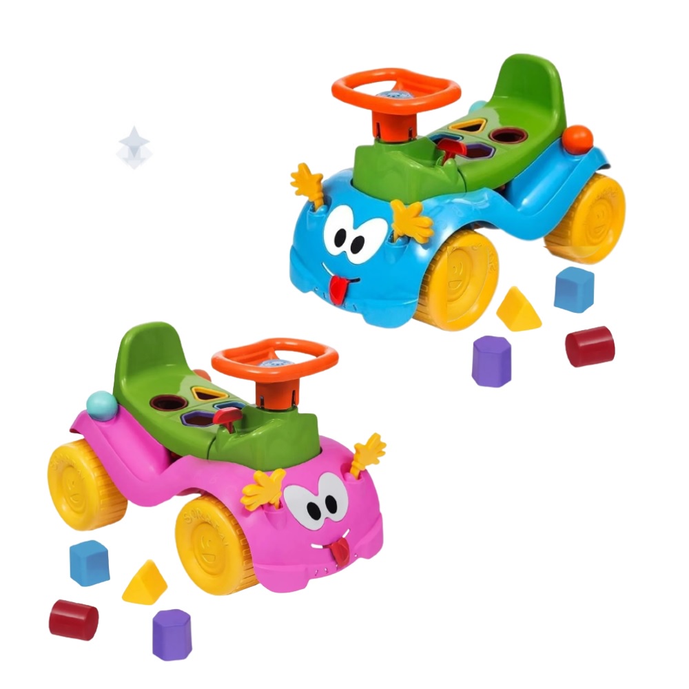 Totoka Bolinha Carrinho Andador Triciclo Infantil Bebê Rosa ou Azul ...