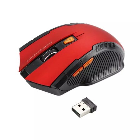 Mouse sem fio wireless Óptico VERMELHO | Shopee Brasil