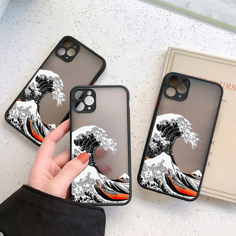 Capa Fashion Grande Onda Azul Transparente Para Samsung Galaxy A54 5G A53 A13 A23 A73 A32 A34 ...