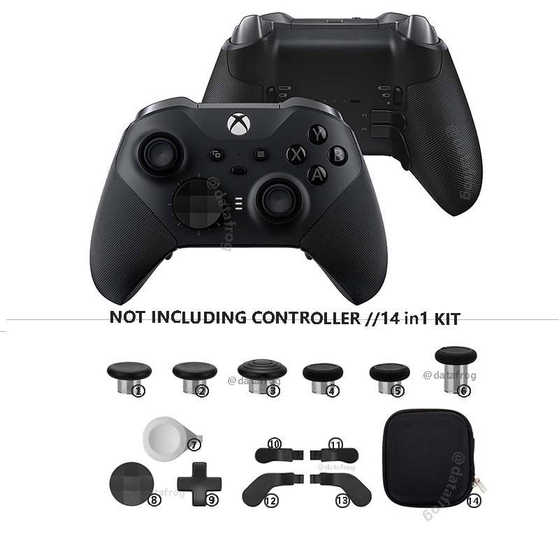 14 Em 1 Thumbsticks Metalicos Para Xbox One Elite Series 2 Controller Accessory Parts Substituicao De Acessorios De Jogos Joystick Metalico Mod