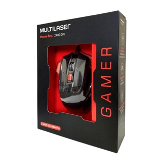 Mouse Gamer Multilaser USB 2400DPI Preto MO236 | Shopee Brasil