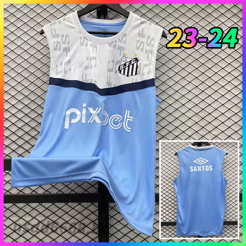Novo Santos Tank Top Blue 23-24 Jersey Adultos De Futebol Masculino ...