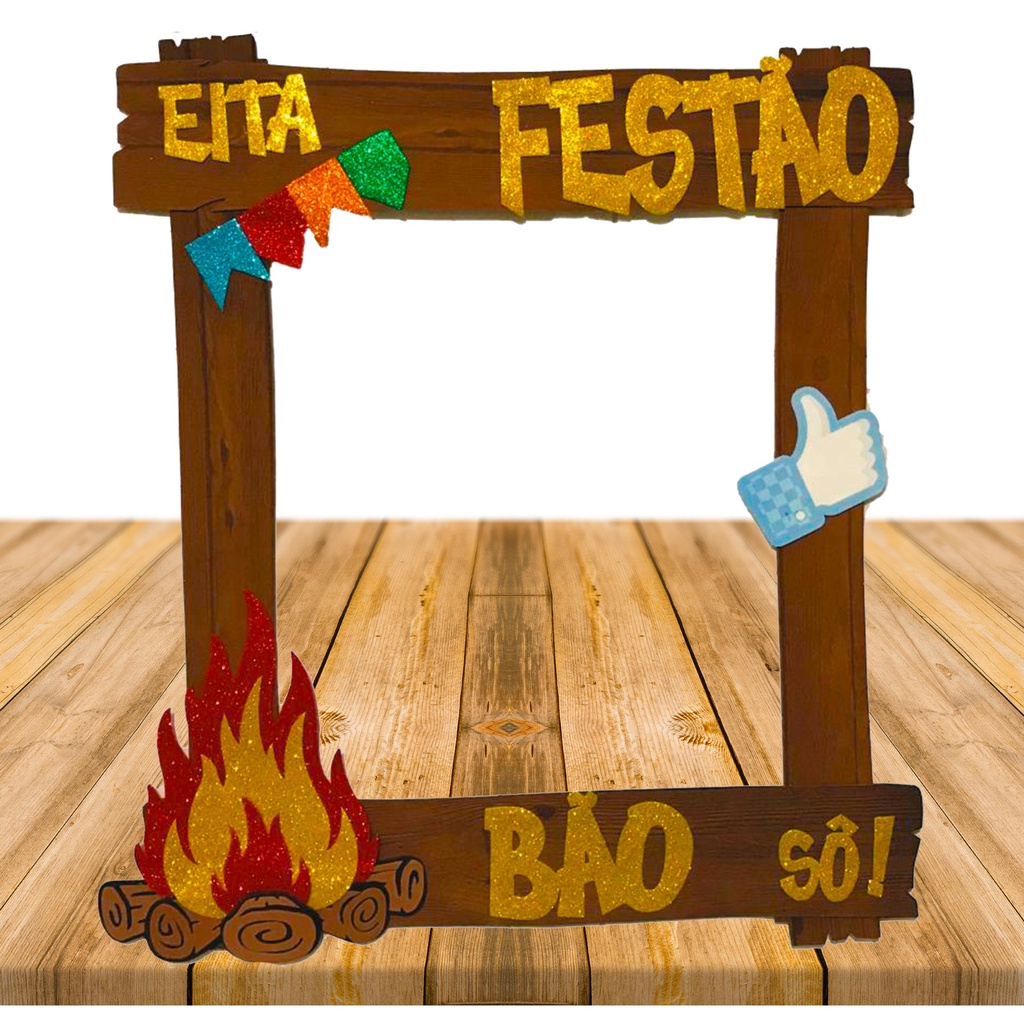 Moldura para foto Festa Junina Decoração GRANDE 64x46cm | Shopee Brasil