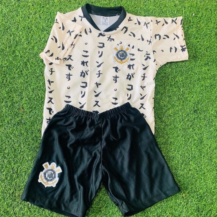 Conjunto do Corinthians Japão Bege Uniforme MAIS VENDIDO Edição 2023 ...