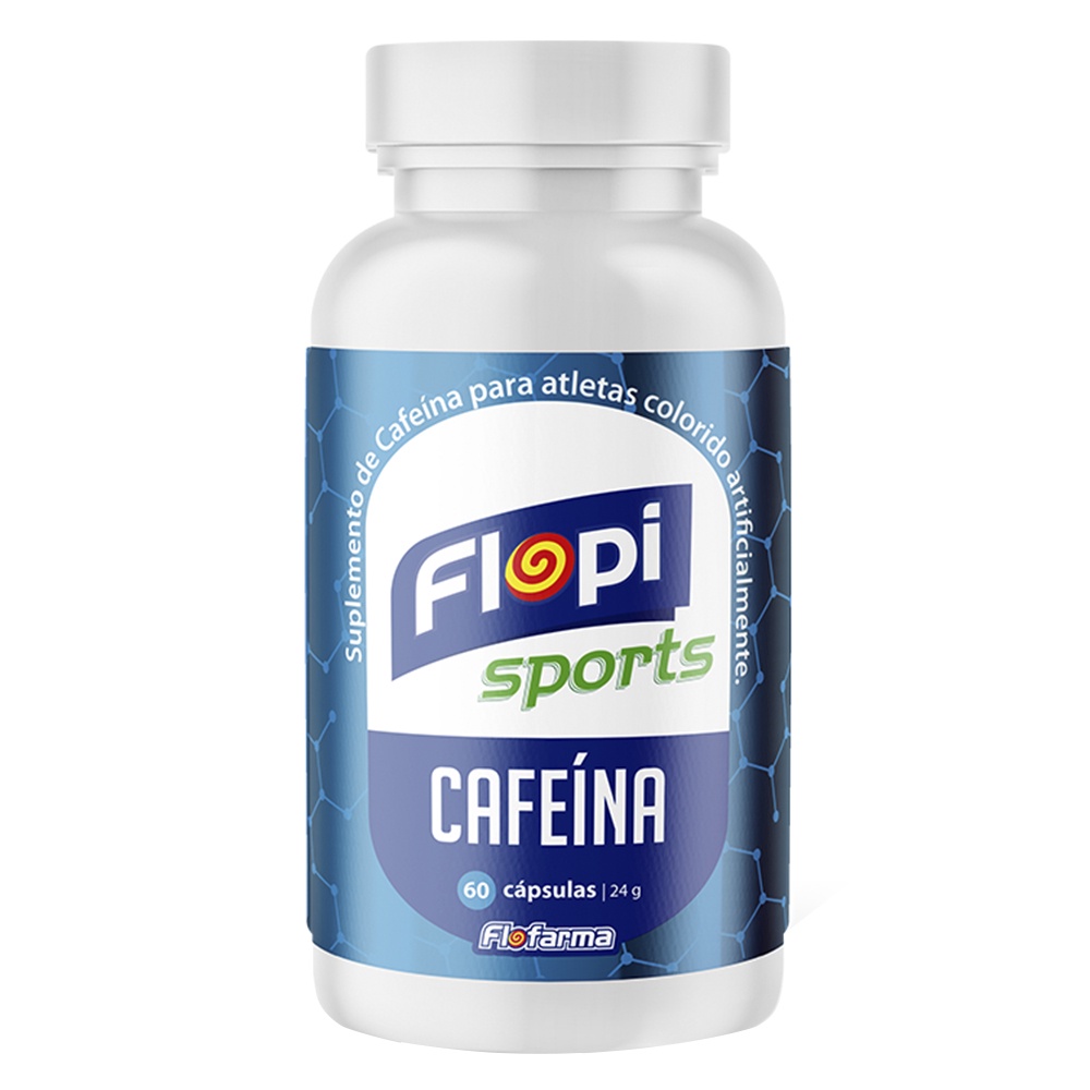 Flopi Sports Cafeína Suplemento Vitamínico com 60 Cápsulas Flofarma ...