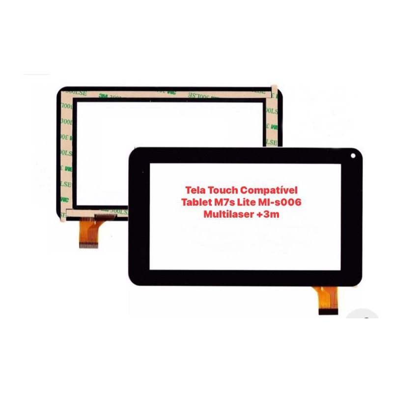 Tela Touch Tablet Multilaser M7s Go / M7s Lite - Preto | Shopee Brasil