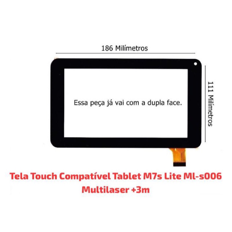 Tela Touch Tablet Multilaser M7s Go / M7s Lite - Preto - A PRONTA ...