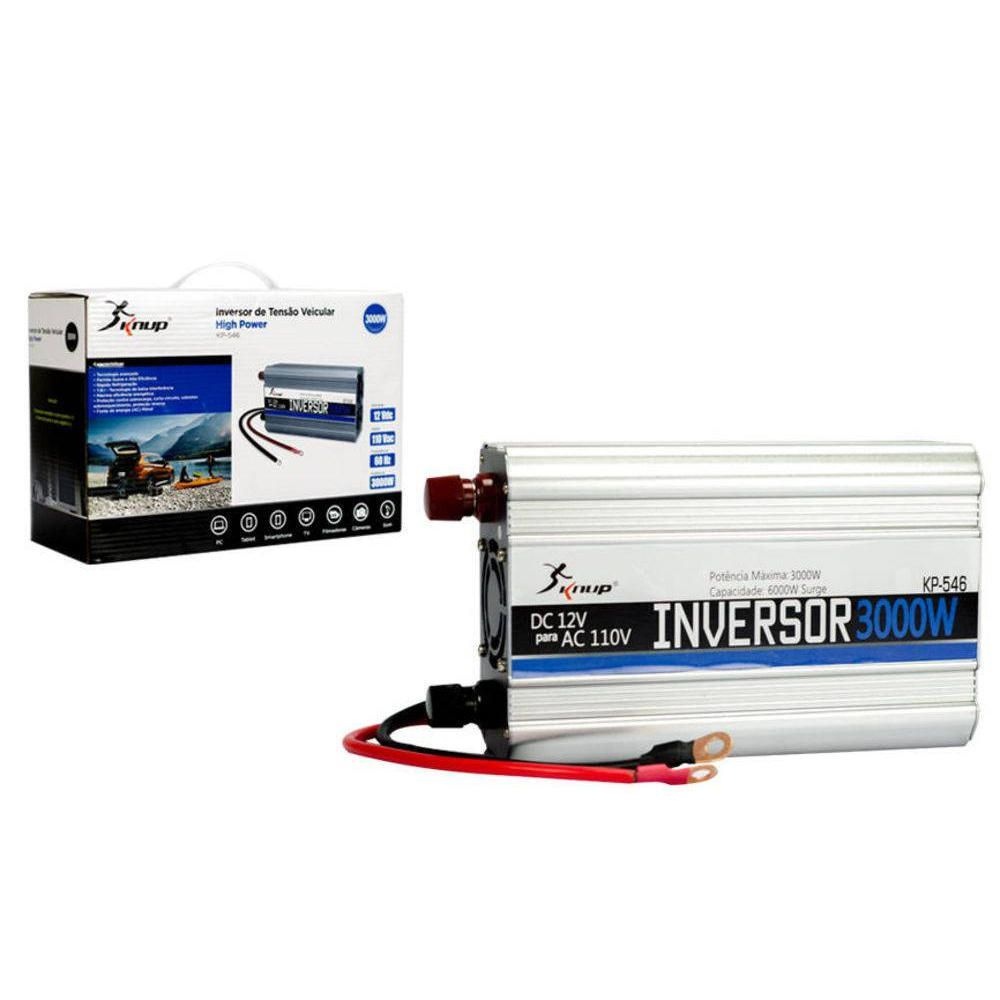 Inversor Transformador De Tensao 3000w Com 2 Tomadas 12/127v 12v 110v Conversor Veicular Barco ...