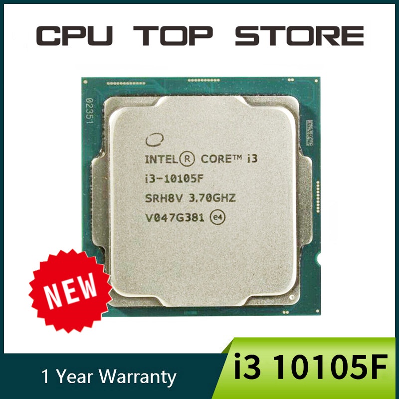 Novo processador Intel Core i3 10105F 3.7GHz 4-core 8-thread CPU L3 ...
