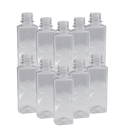 10 Unidades Frasco Pet Quadrado 250ml 28/410 Cristal - (123) | Shopee Brasil