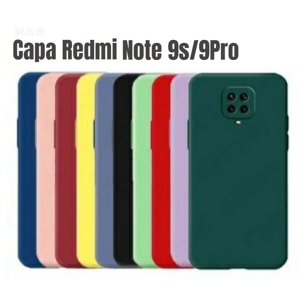 Capa Capinha Silicone Aveludada Case Para Mi Xiaomi Redmi Note 9s Noe9 Pro | Shopee Brasil