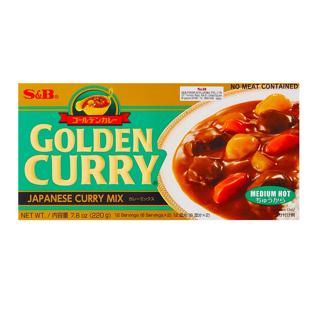 Golden Curry Chukara Medium Hot Sauce Mix S&B 220g | Shopee Brasil