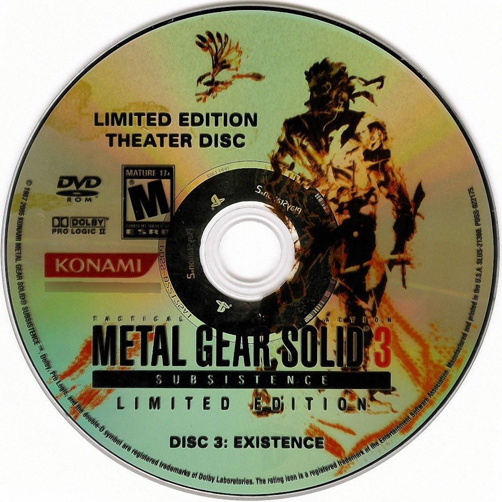 Jogo Ps 2 Metal Gear Solid 3 Subsistence Disc3 Existence Ps2 | Shopee ...