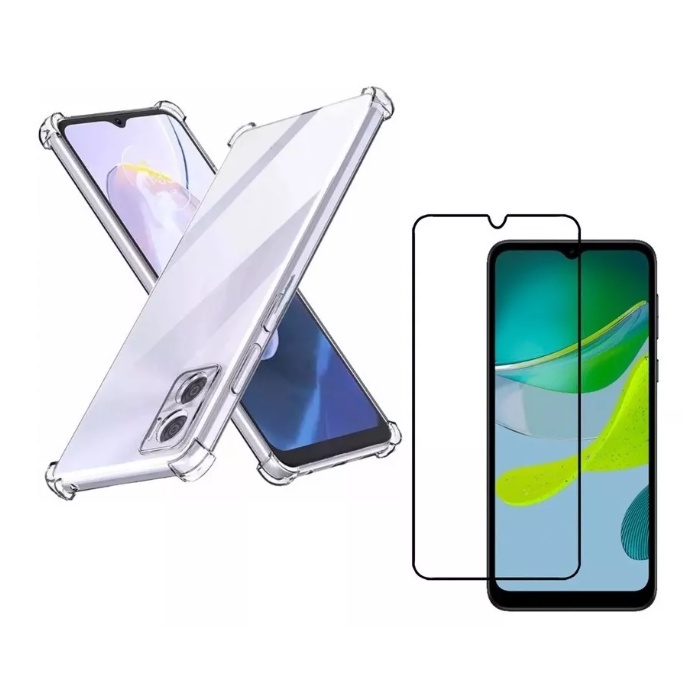 Kit Capa Capinha transparente Motorola Moto E13 4G + Película de Vidro ...