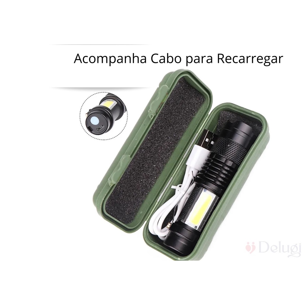 Lanterna Laser Titanium Recarregavel Led Tatica Potente Camp | Shopee ...