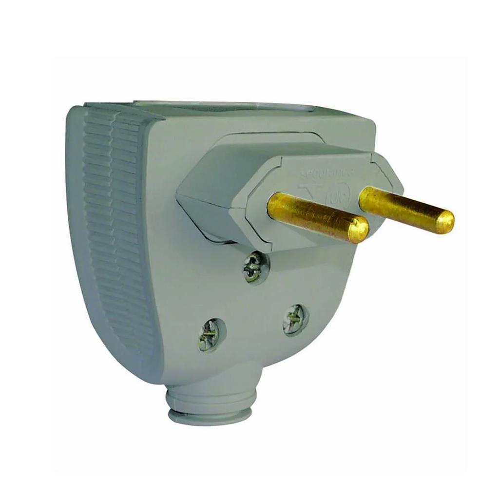 Plug Macho 2P 20A 250V Cinza Lateral/Axial Com Prensa Pial | Shopee Brasil