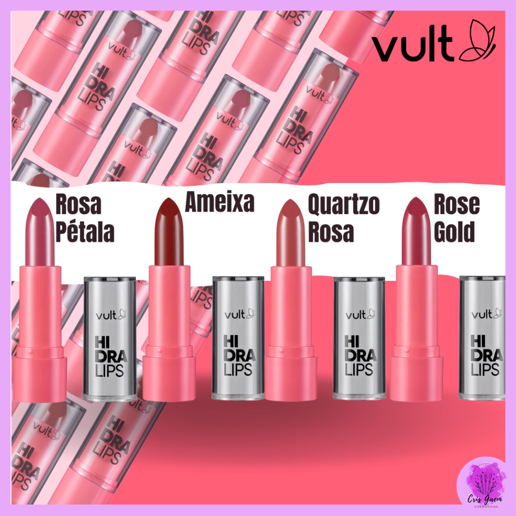 Batom Hidra Lips Cremoso - Vult | Shopee Brasil