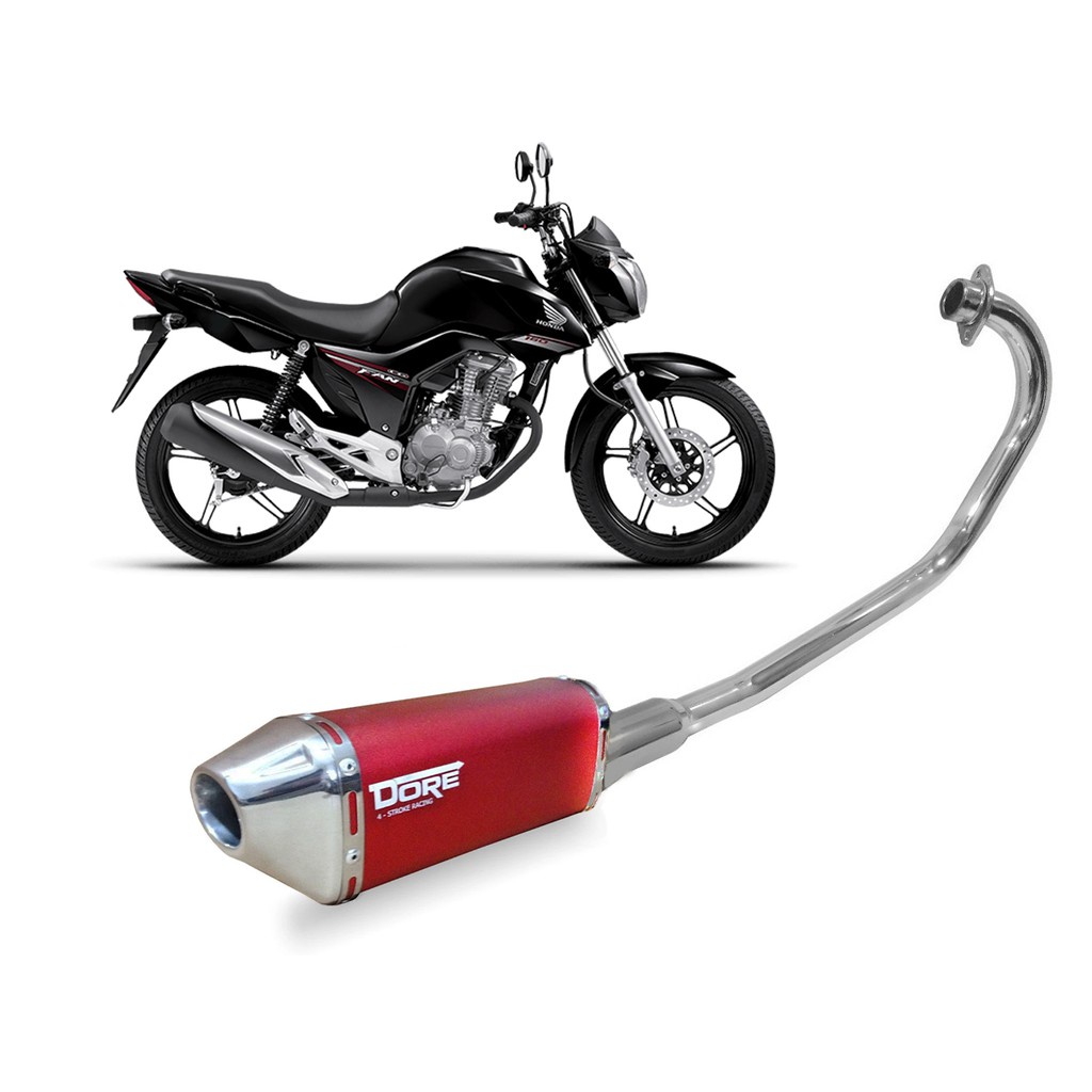Escapamento Dore Titan Start 150 160 Esportivo Completo | Shopee Brasil