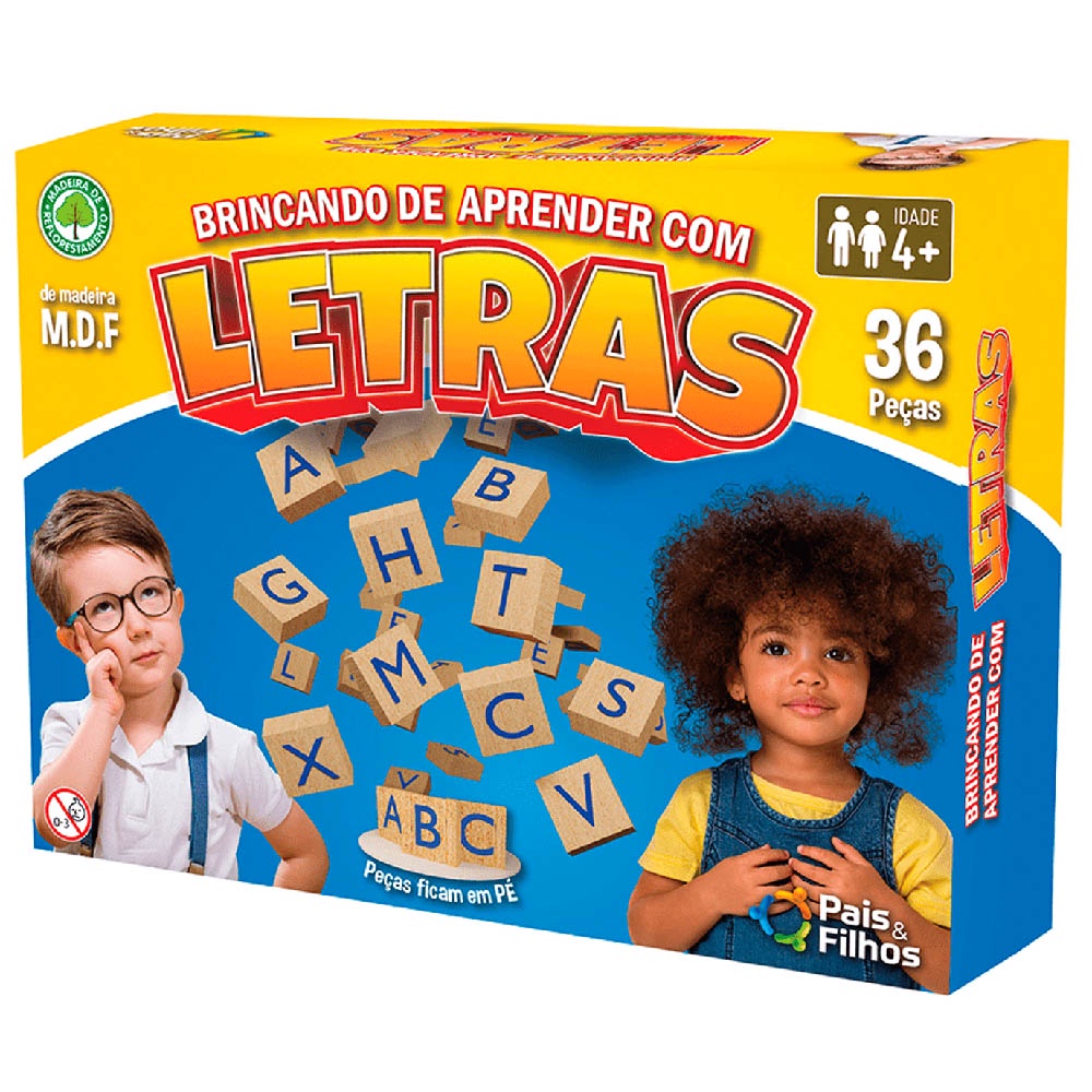 Jogo educativo Brincando de aprender com letras | Shopee Brasil