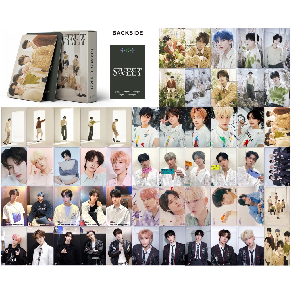 50-55pcs/box TXT Photocards SWEET Album Faça Como Que Holograma A Laser ...