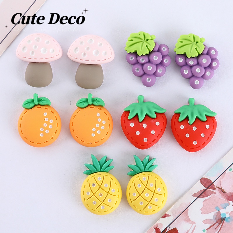 Bonito Deco-Preto Fruta Uva Morango Abacaxicharme Botão Croc/Jibbitz ...