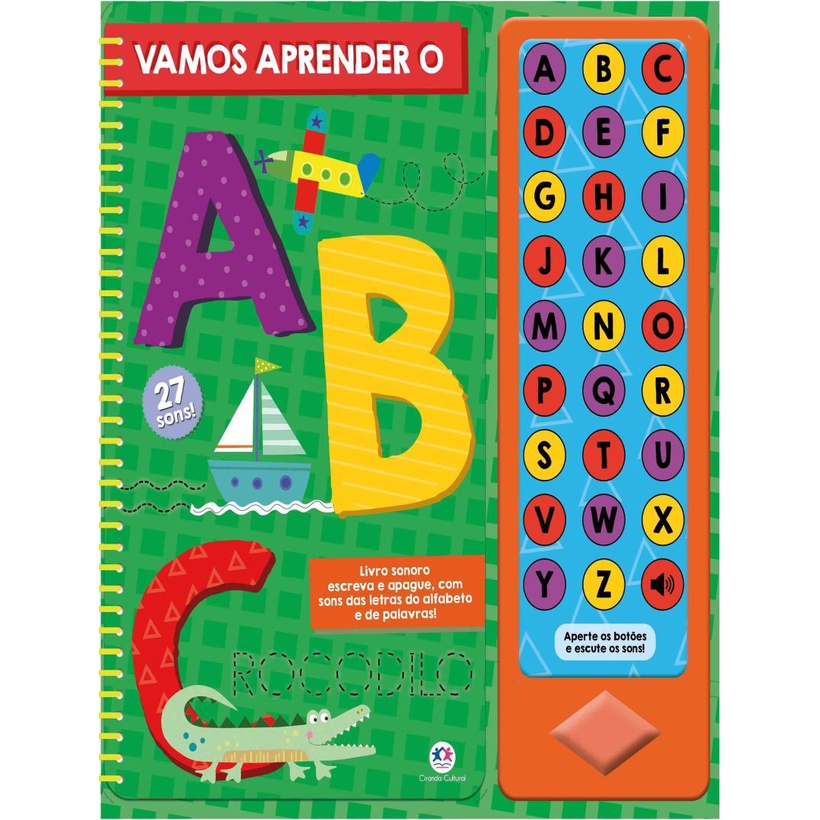 Livro - Vamos Aprender O Abc - Livro Sonoro E Escreva E Apague | Shopee ... Livro - Vamos Aprender O Abc - Livro Sonoro E Escreva E Apague | Shopee ...