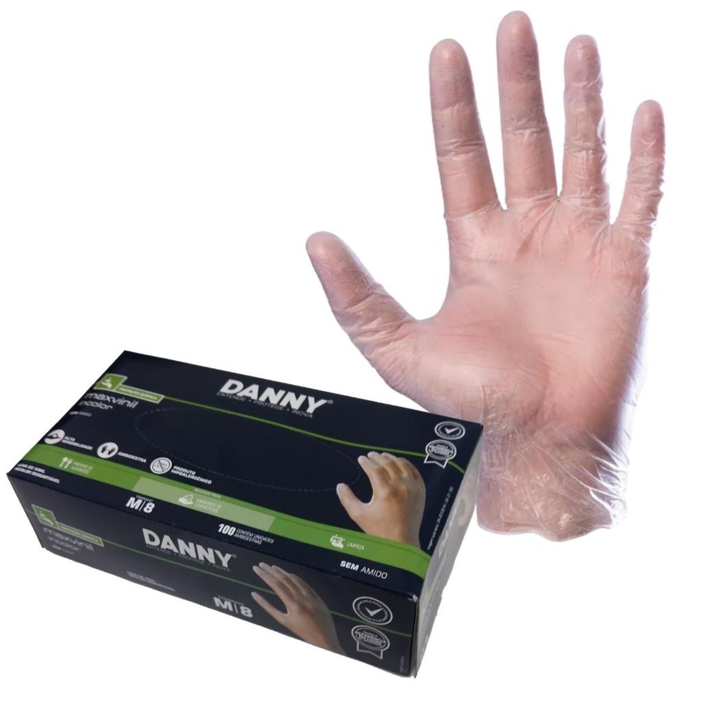 Caixa 100 Unidades Luva Vinil Sem Po Amido Procedimento Danny Hospital ...